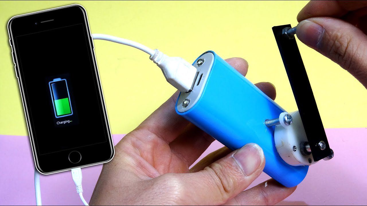 How to Make a MOBILE CHARGER GENERATOR with LED Light | X-Creation ...