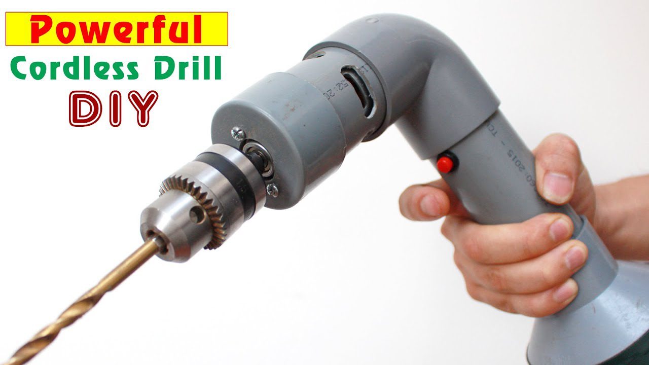 How to make Simple Cordless Drill using PVC pipe | X-Creation Laser ...