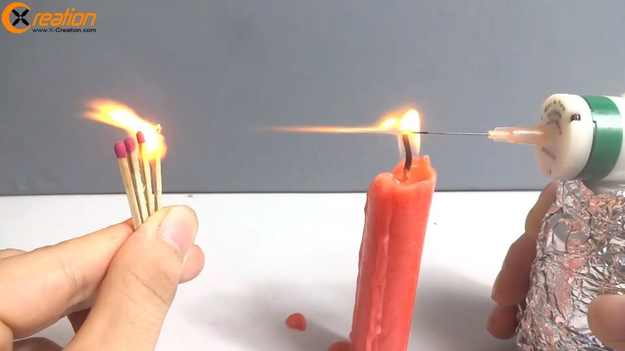 Amazing Fire Trick with Candle and Micro Air pump | X-Creation Laser ...