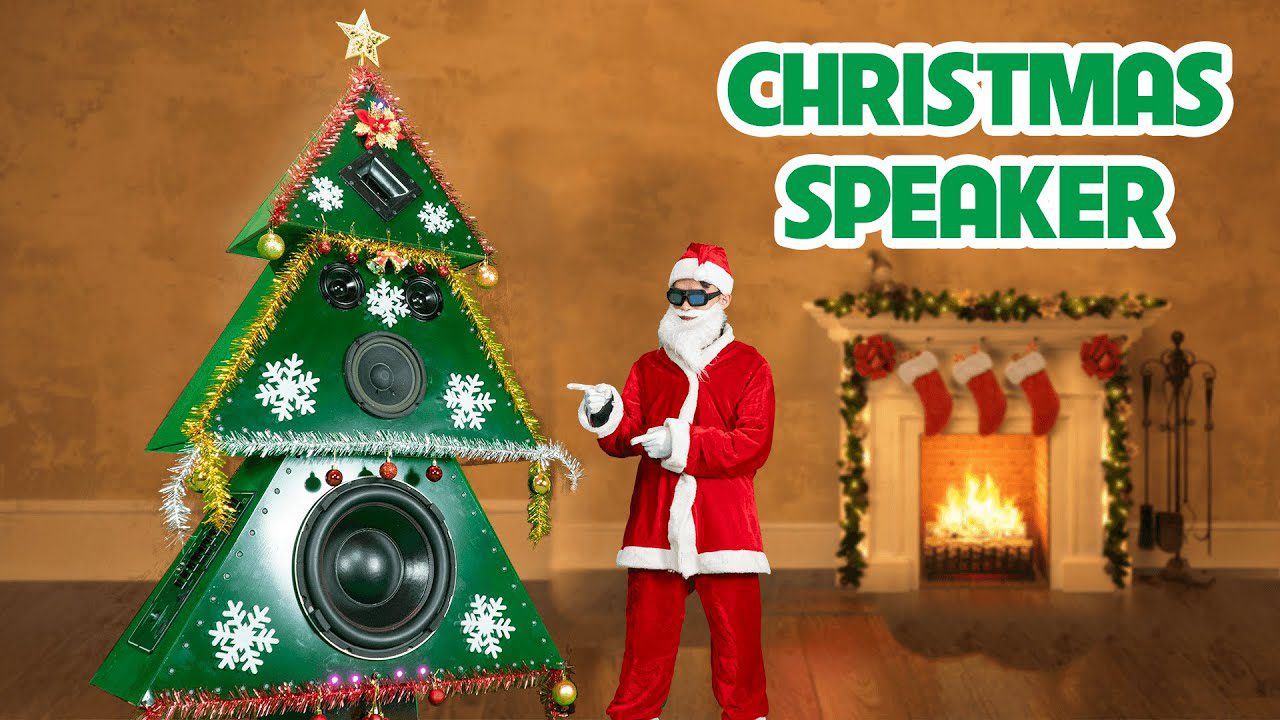 Building Giant Speaker in Christmas Tree with Wood | X-Creation Laser ...