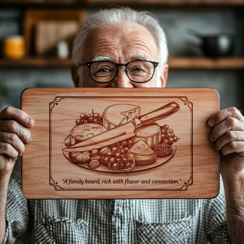 Fichier de gravure de planche de charcuterie avec citation familiale ...