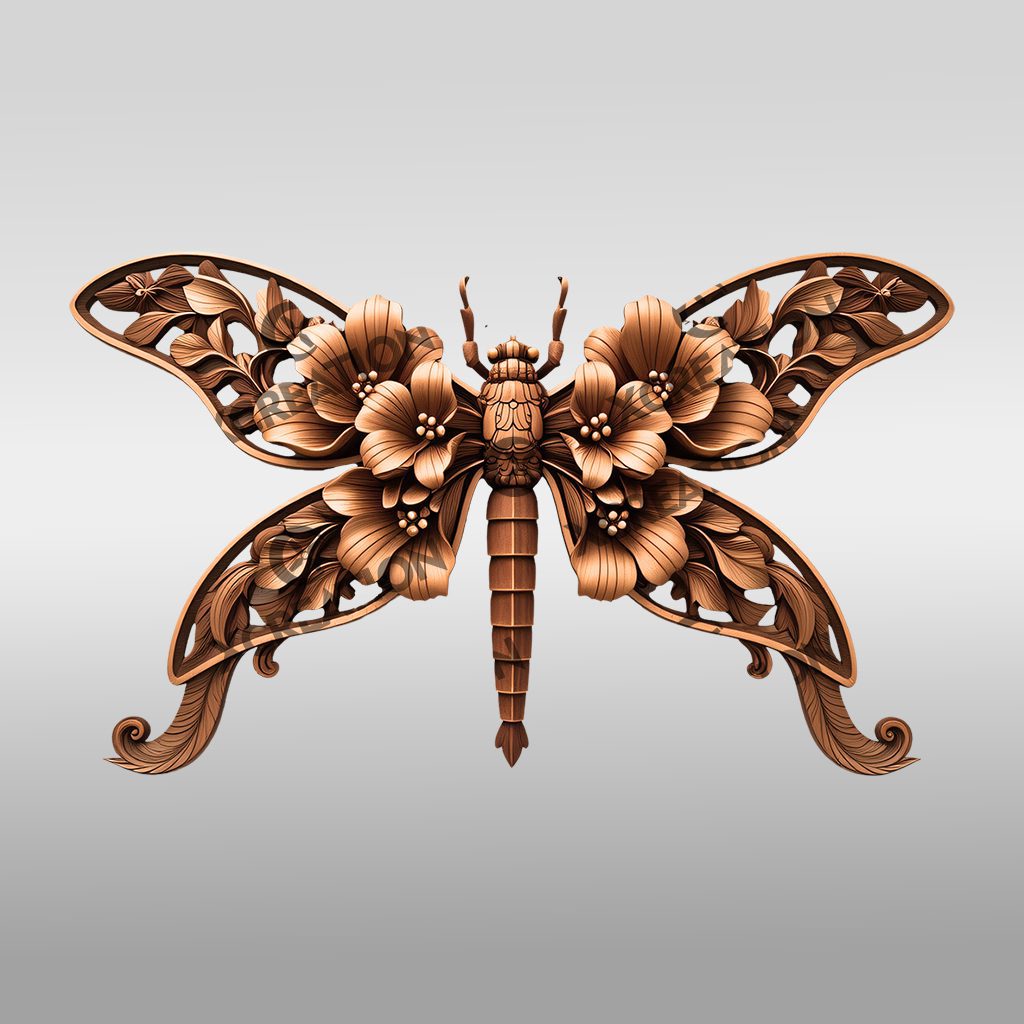 3D Damselfly Laser Engraving File, Intricate Insect Art, Nature Wall ...