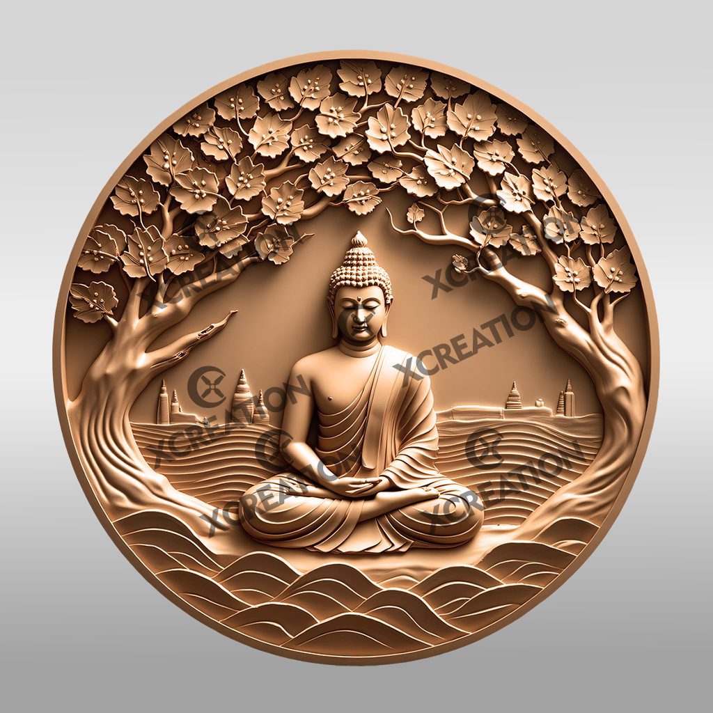 Buddha 3D Illusion Laser Engraving File, Meditating Zen Art, Spiritual ...