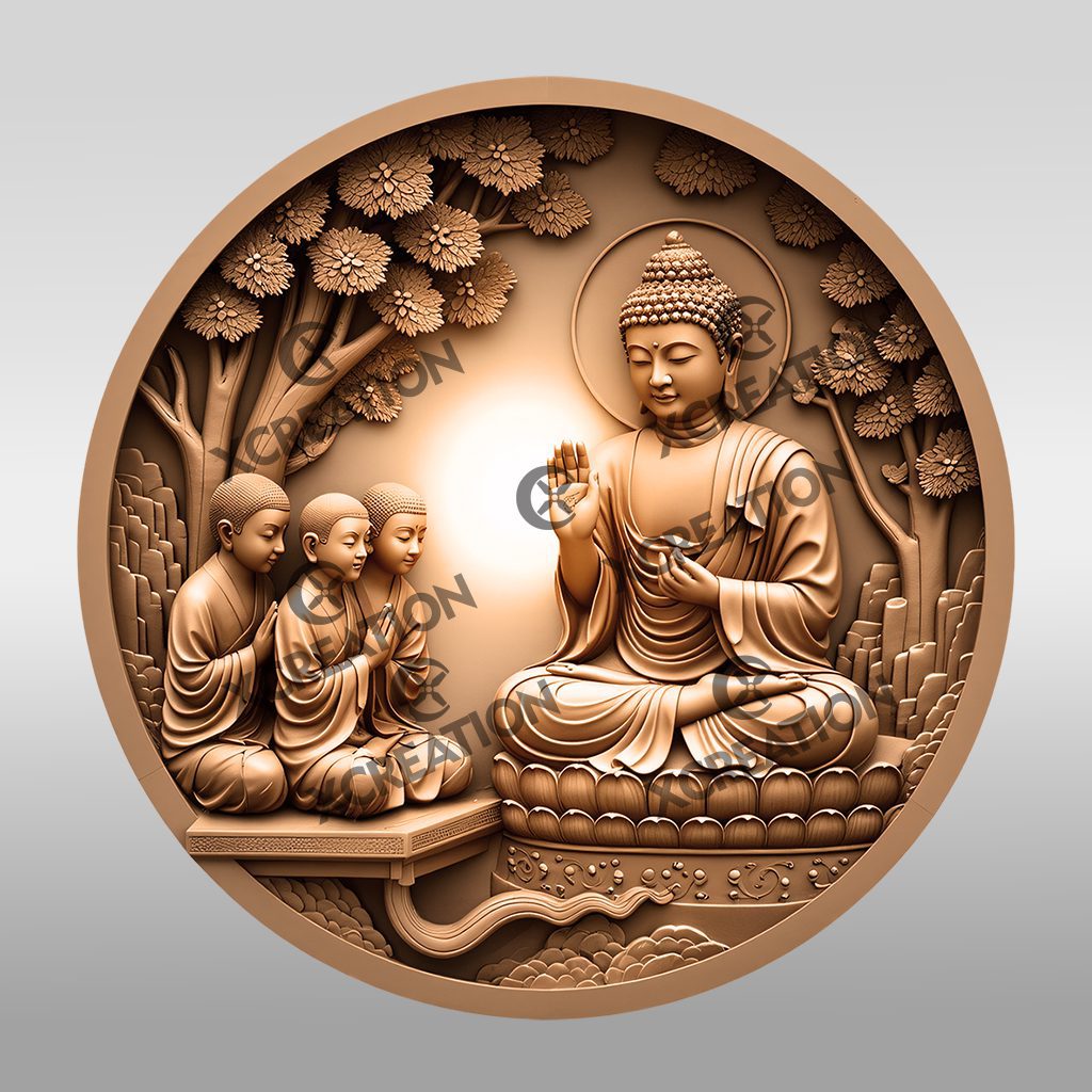 Buddha 3D Illusion Laser Engraving File, Meditation Wall Art, Spiritual ...