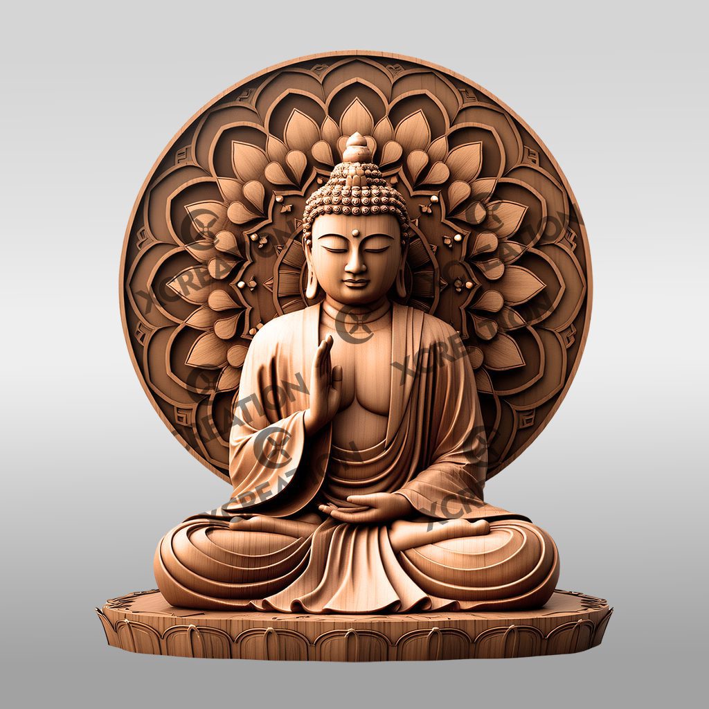 Buddha 3D Illusion Laser Engraving File, Peaceful Art for Meditation ...