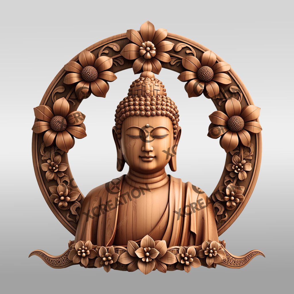 Buddha 3D Illusion Laser Engraving File, Peaceful Face Design for ...
