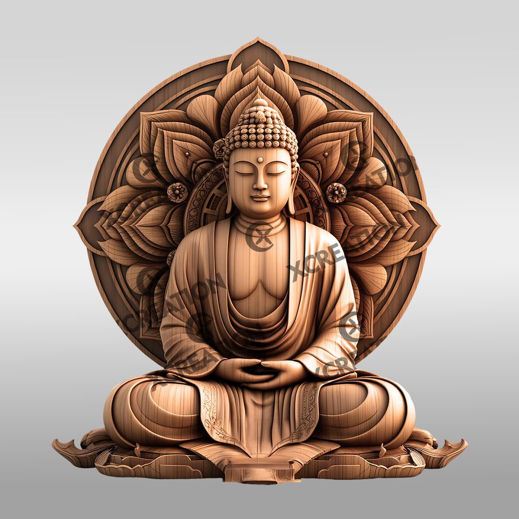 Buddha 3D Illusion Laser Engraving File, Serene Home Decor, Meditation ...