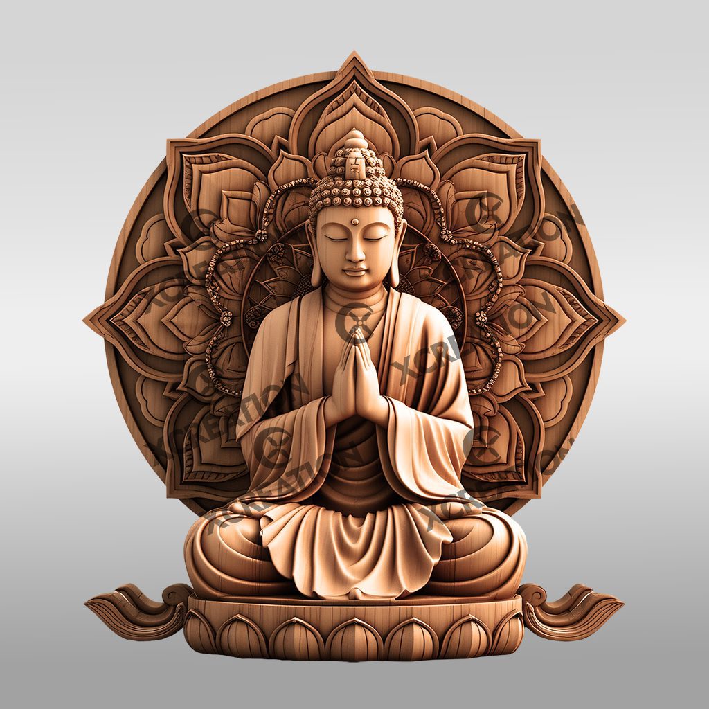 [Free Download] Buddha 3D Illusion Laser Engraving File, Spiritual Art ...