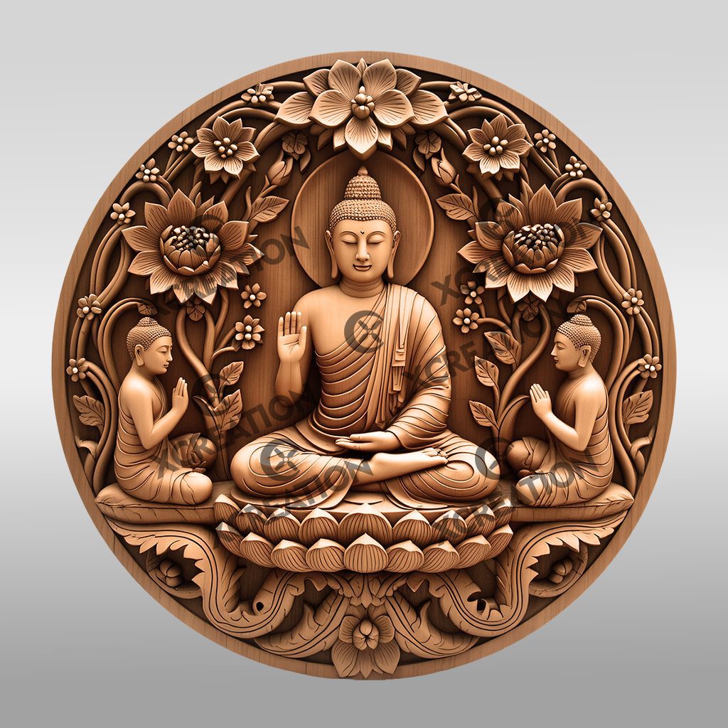[Free Download] Buddha 3D Illusion Laser Engraving, Zen Wall Art ...