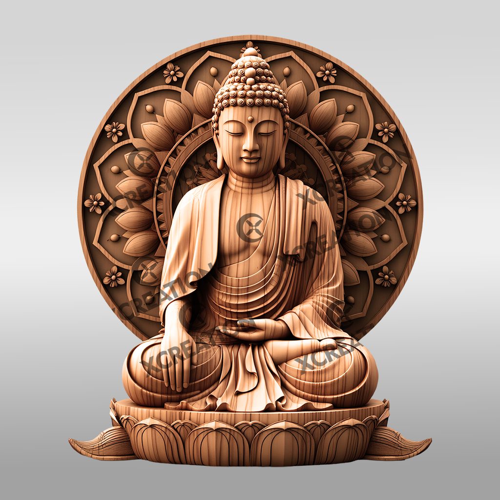 Buddha 3D Laser Engraving File, Smiling Buddha Art for Zen Home Decor ...