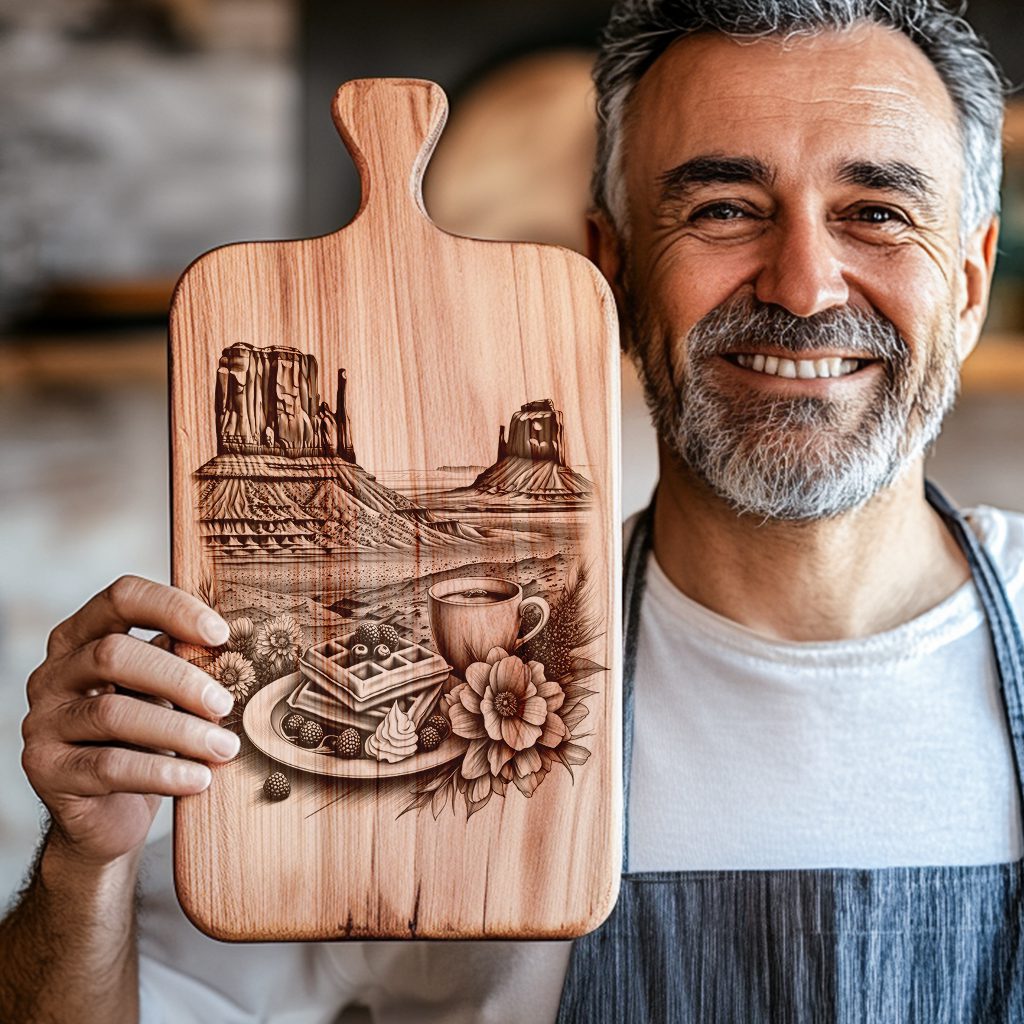 [Free Download] Charcuterie Board Engraving File, American Brunch ...