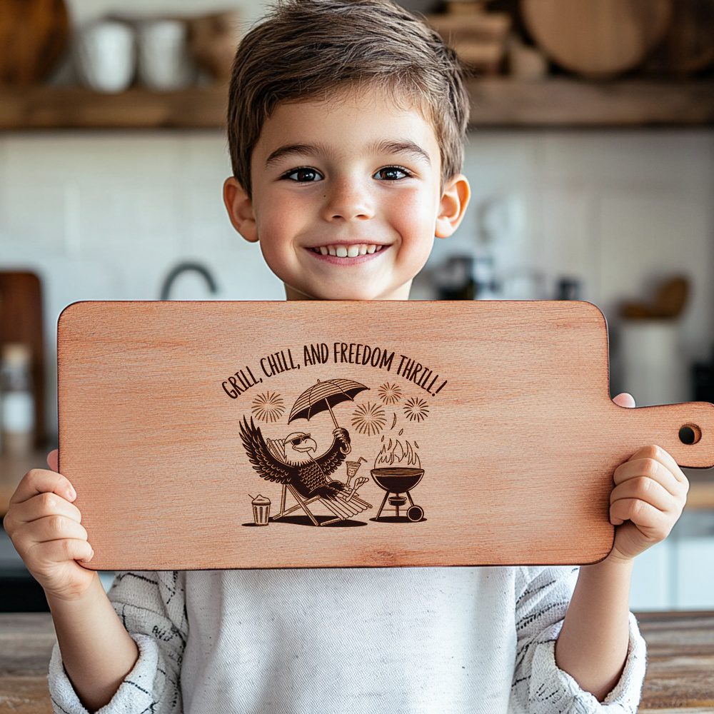 Eagle Patriotic Charcuterie Board Laser Engraving File, Kitchen Decor Gift Idea | X-Creation ...