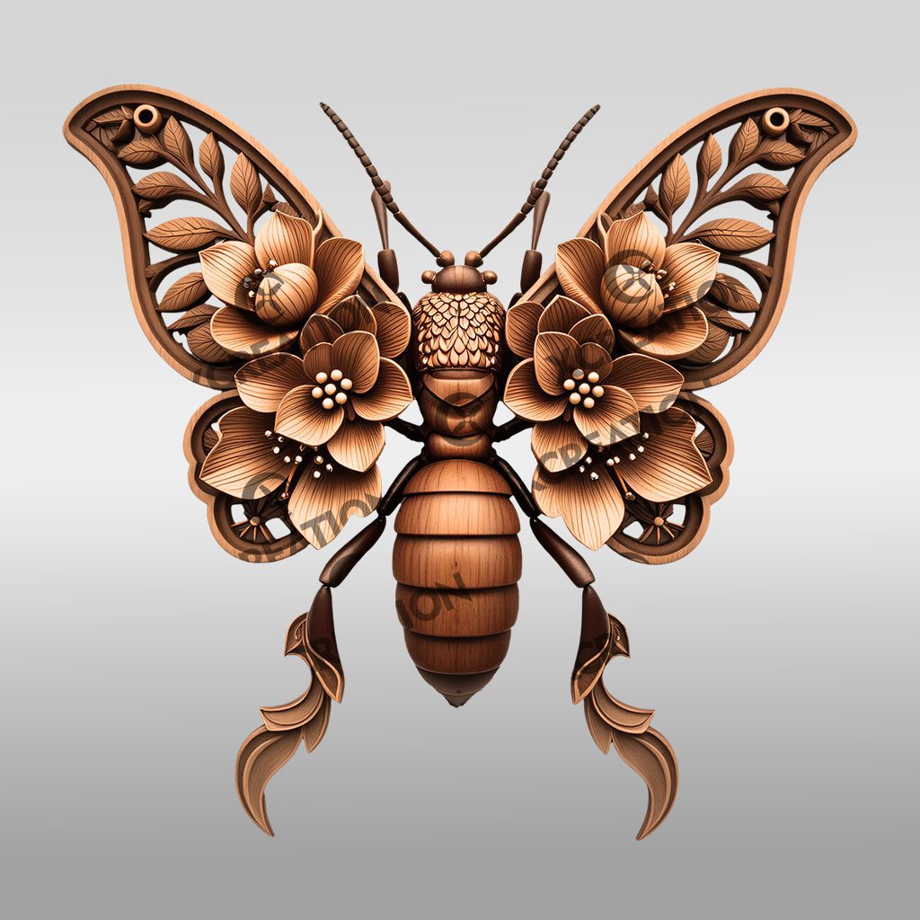 Insect 3D Illusion Laser Engraving File, Ornate Termite Art, Home Decor ...