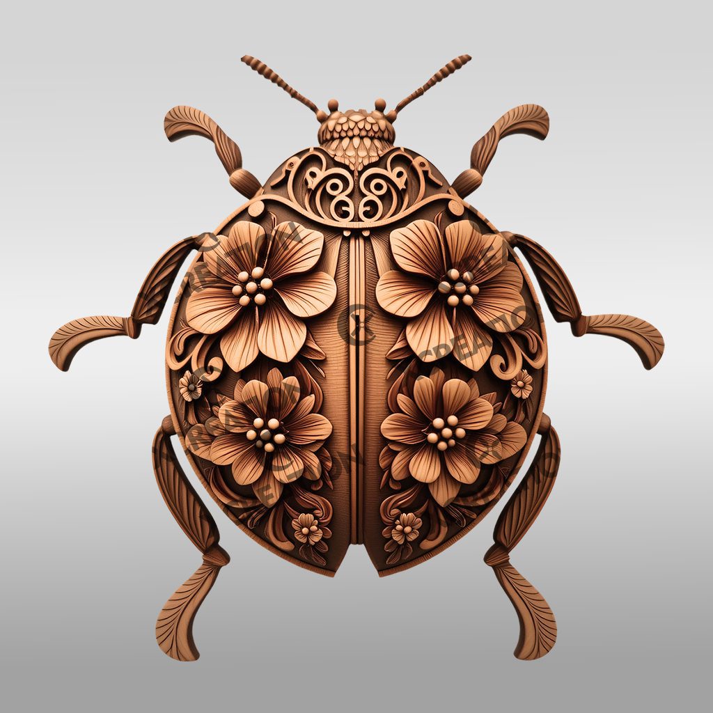 Ladybug 3D Illusion Laser Engraving File, Nature Wall Art, Digital ...