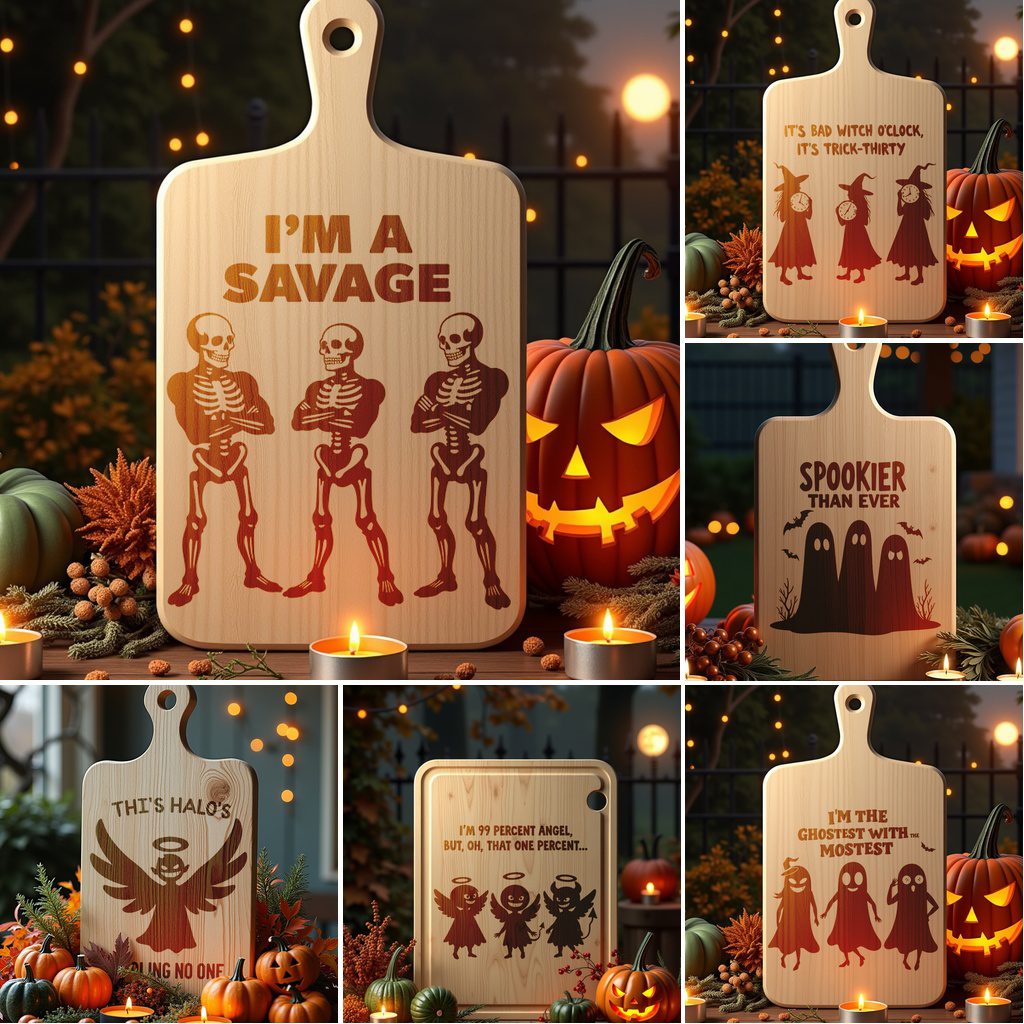 Halloween Charcuterie Board Engraving Designs, Funny Bundle for Party ...