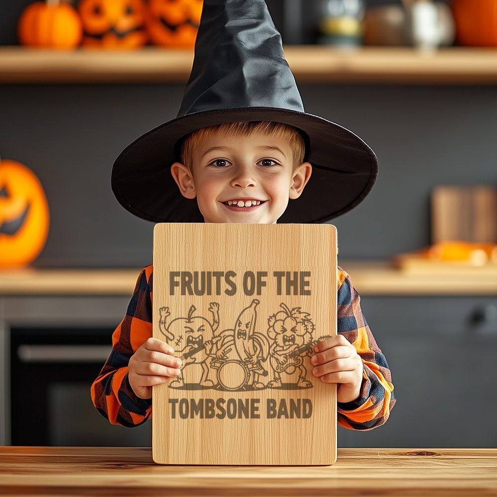 Halloween Charcuterie Board Engraving File, Funny Zombie Fruit Band for ...