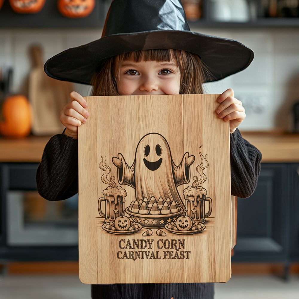 Halloween Laser Engraving File, Charcuterie Board, Candy Corn Carnival ...