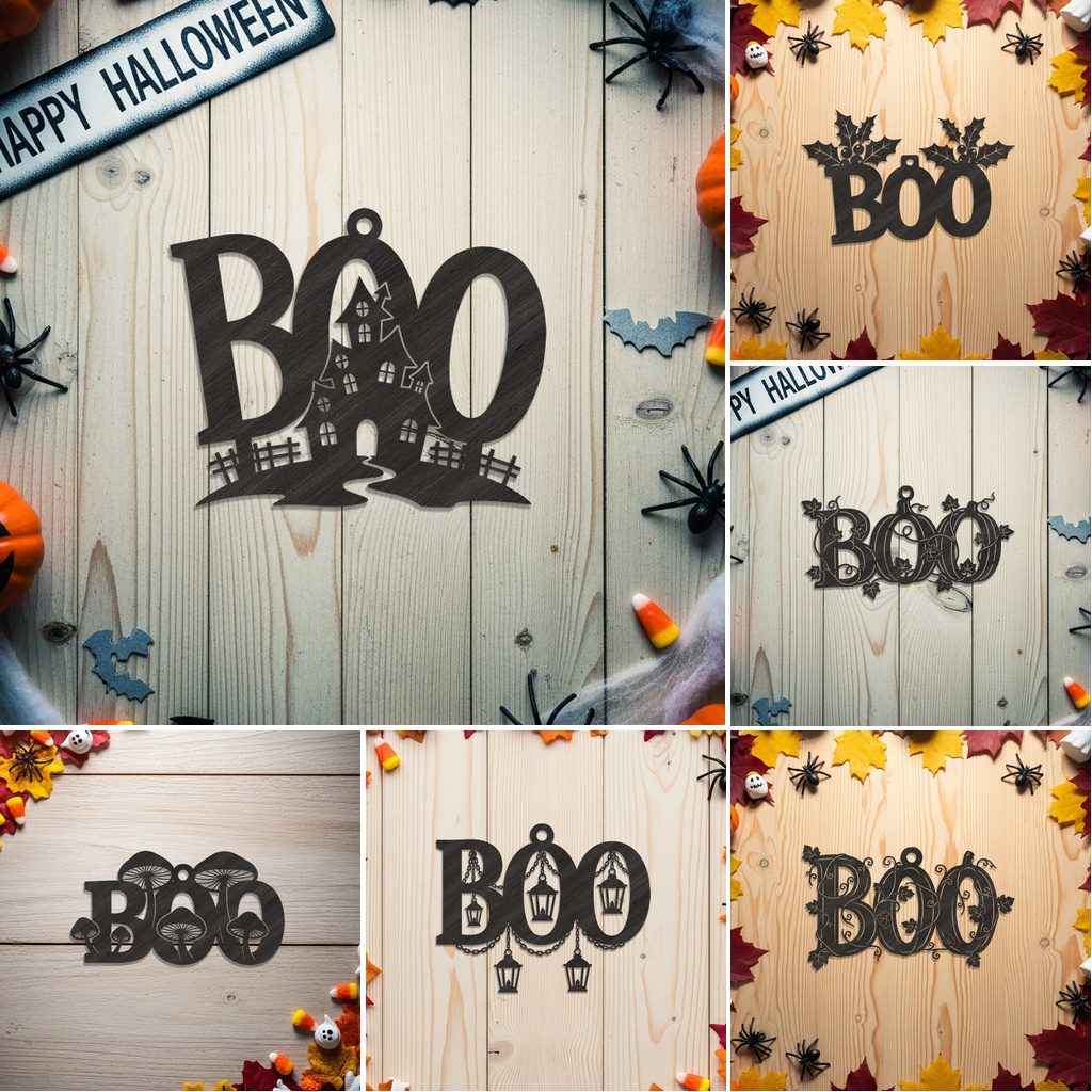 Halloween Ornament Bundle, Spooky Laser Designs for Tree Decoration ...