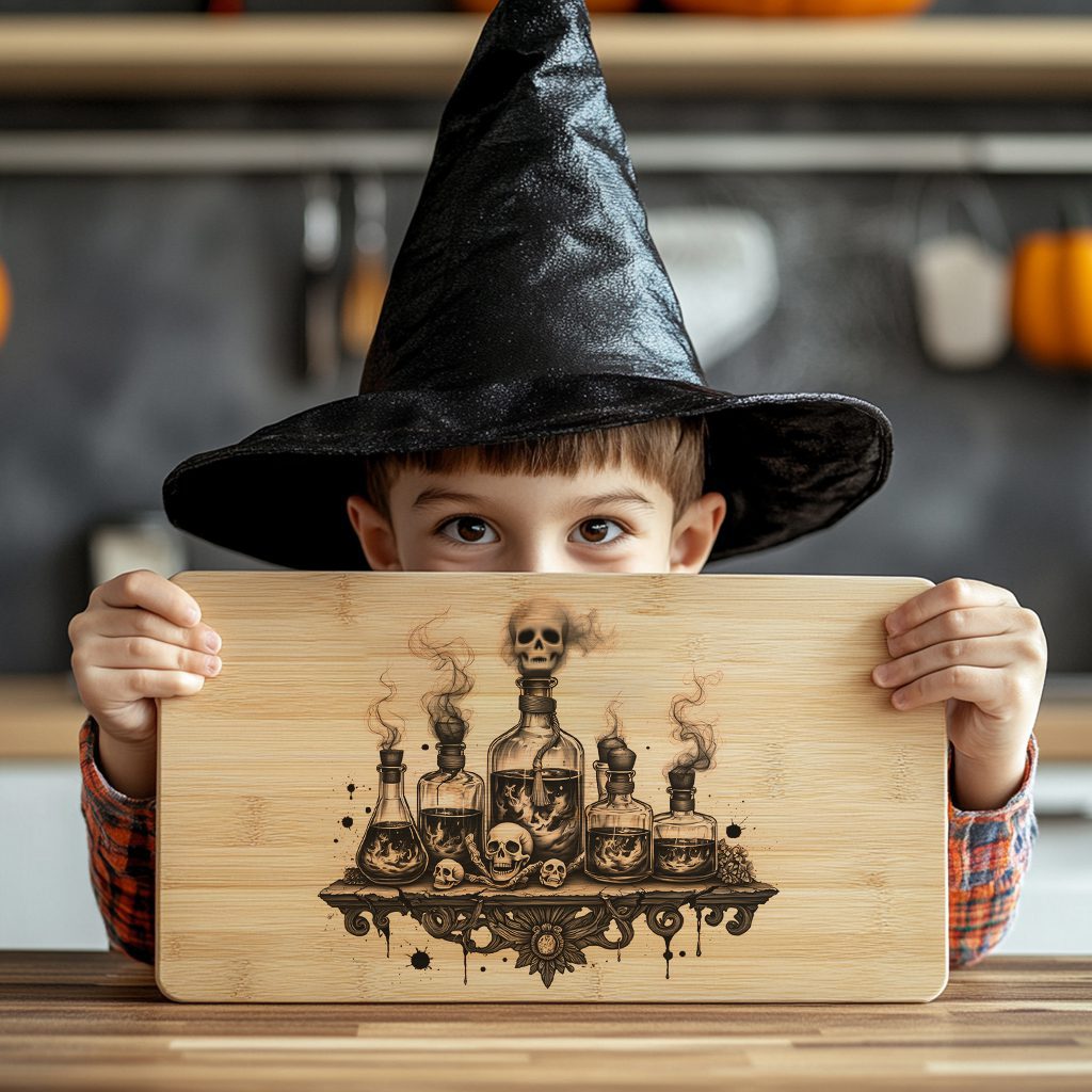 Halloween Potion Vial Laser Engraving File, Spooky Charcuterie Board ...
