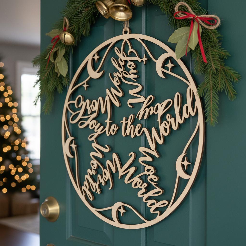 Christmas Star Door Hanger, Holiday Sign Décor with Festive Message | X ...