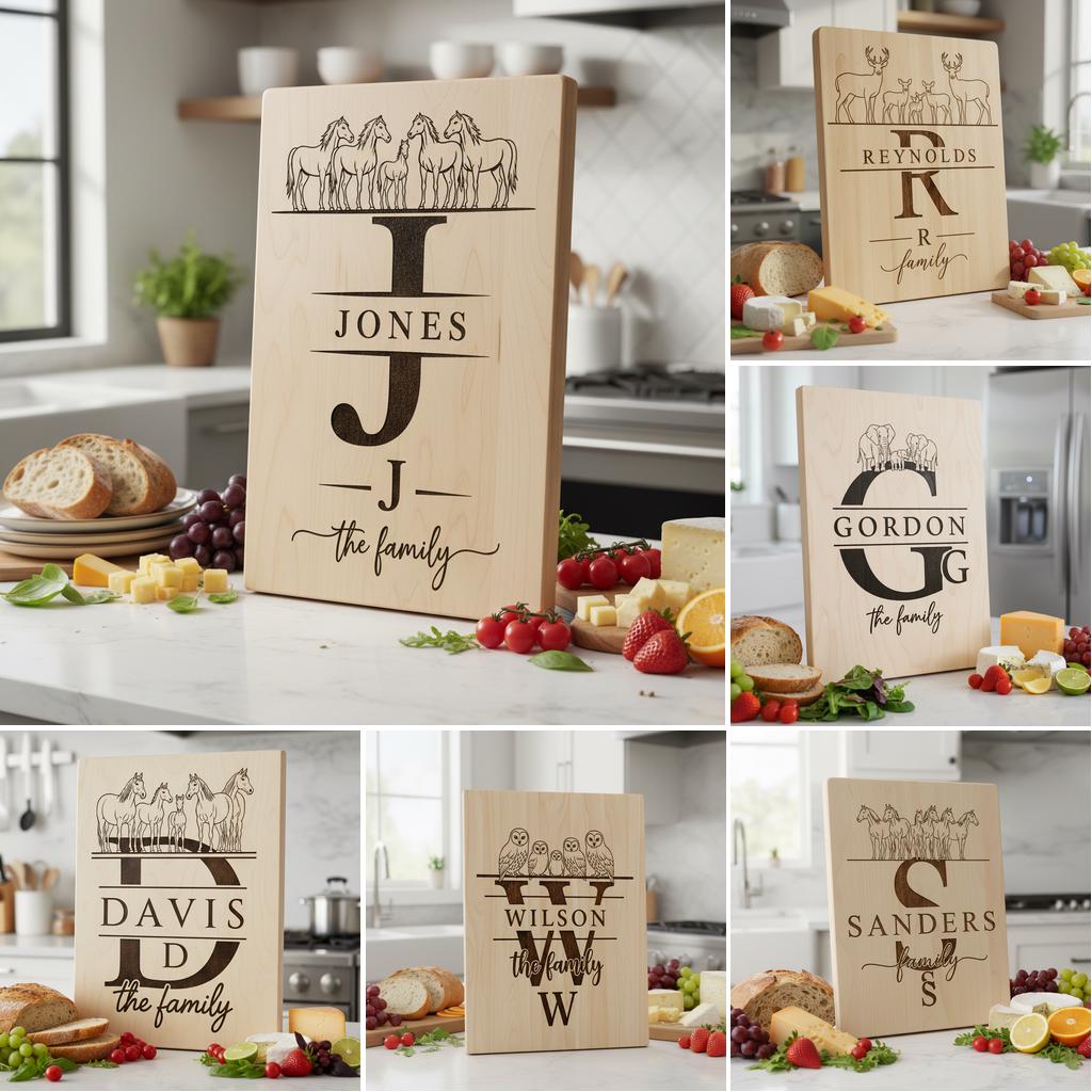 Deer Monogram Bundle for Laser Engraving, Rustic Family Name Initials ...