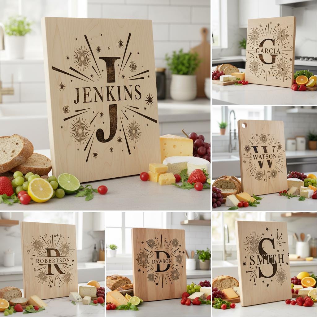 Laser Engraving Alphabet Designs for Personalized Charcuterie Boards ...