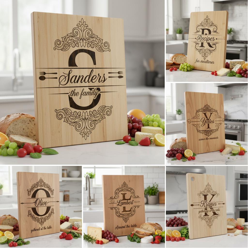 Monogram Bundle 52 Vintage Charcuterie Engraving Files for Family Name ...